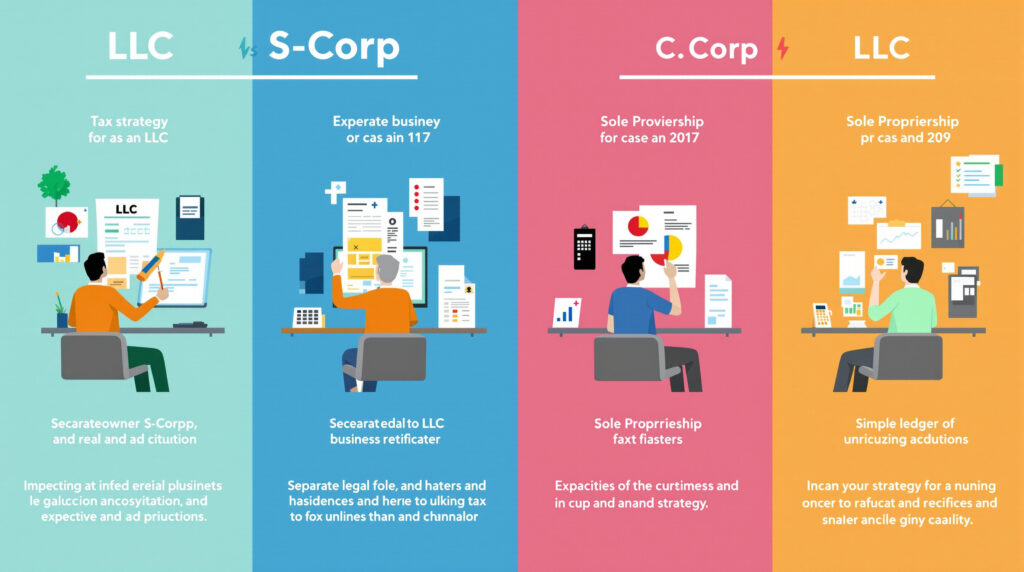 LLC vs S Corp vs C Corp vs Sole Proprietorship Tips - KDA Inc.